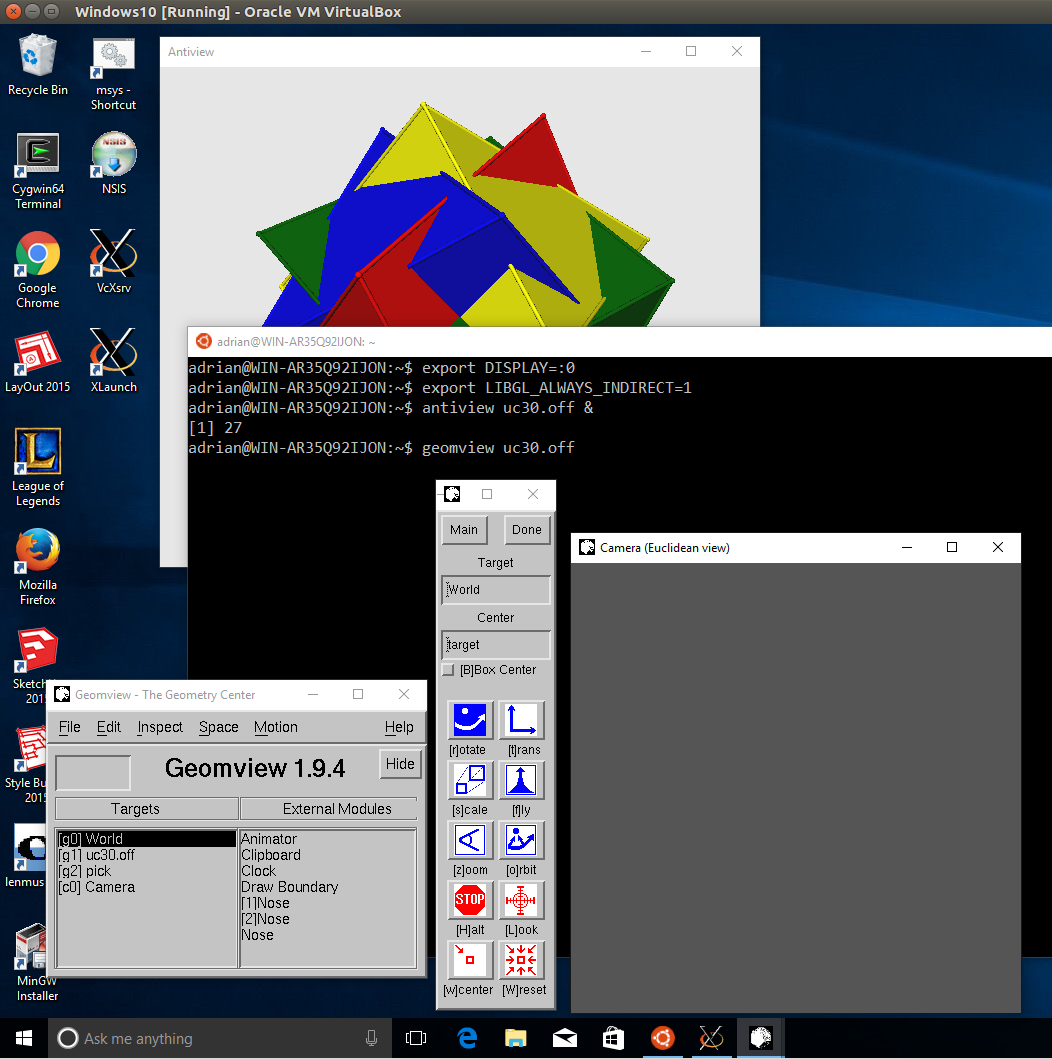 Re: [geomview-users] Geomview in "Bash on Windows" | Geomview